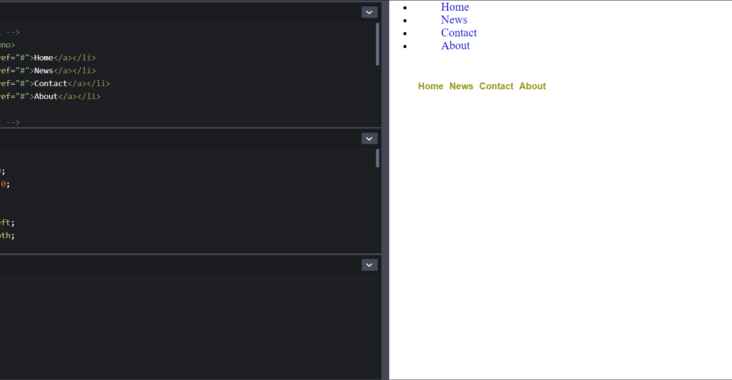 Vertical And horizontal Unordered List Maxfest dk